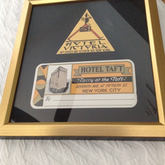 Wall Decor | Vintage Framed Nyc Hotel Signage | Poshmark